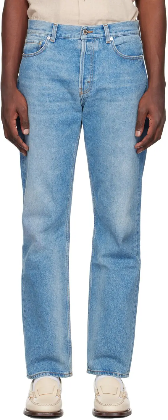 Séfr straight cut 29 SéFr Straight Cut 13oz Denim Jeans In Pale Wash - 61% Off